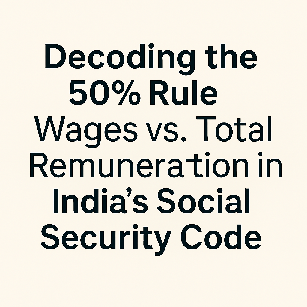 Decoding the 50% Rule: Wages vs. Total Remuneration in India’s Social ...