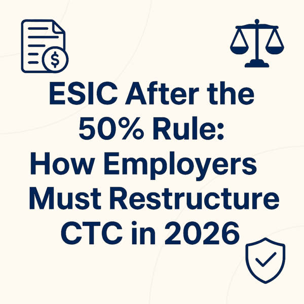 ESIC After the 50% Rule: How Employers Must Restructure CTC in 2026 ...