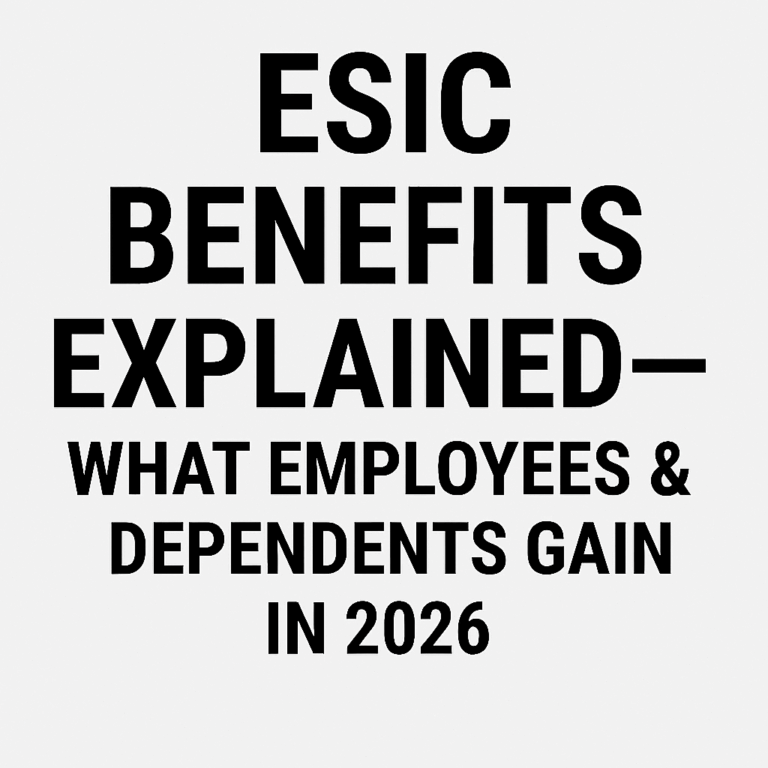 ESIC Benefits Explained - What Employees & Dependents Gain in 2026 ...